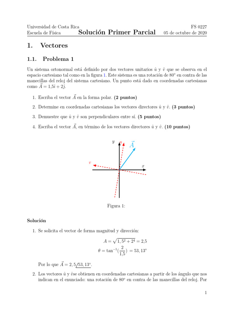 Solución_primer_parcial_I_2021_FS0227 | PDF | Aceleración | Vector Euclidiano