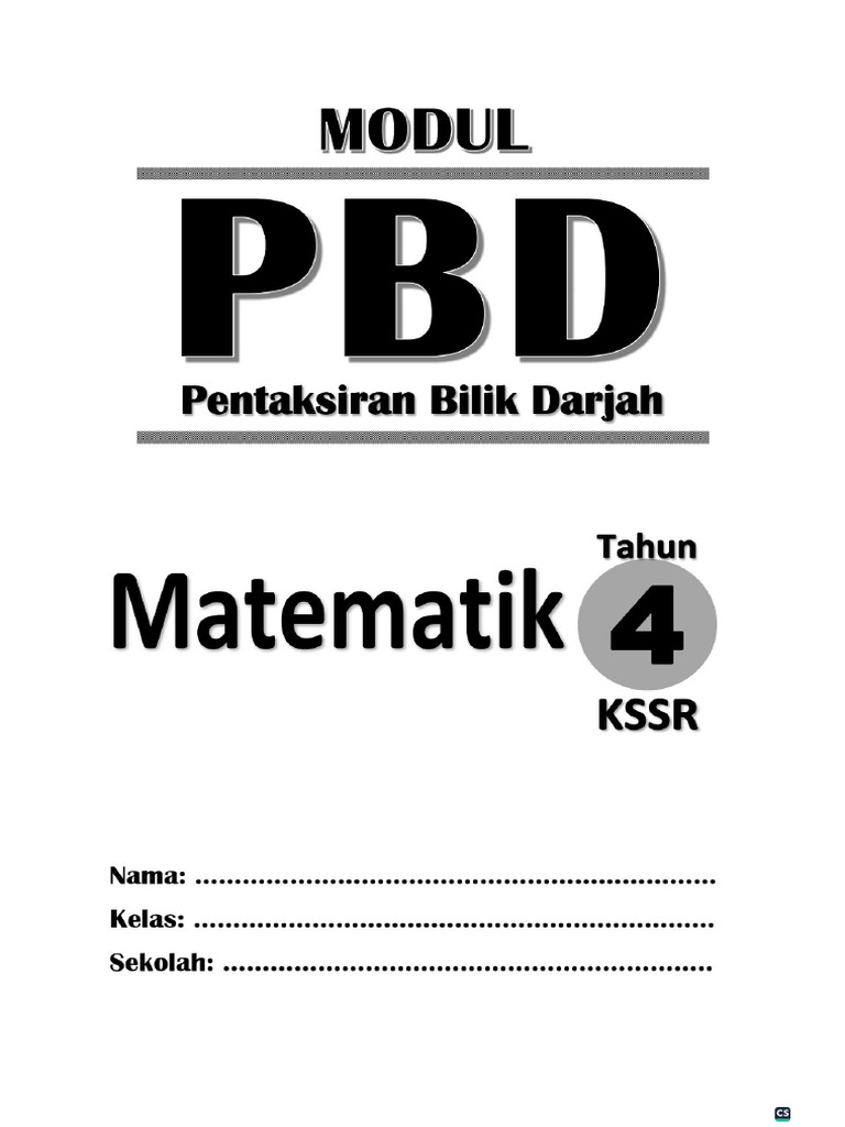 Modul PBD Matematik Tahun 4 | PDF