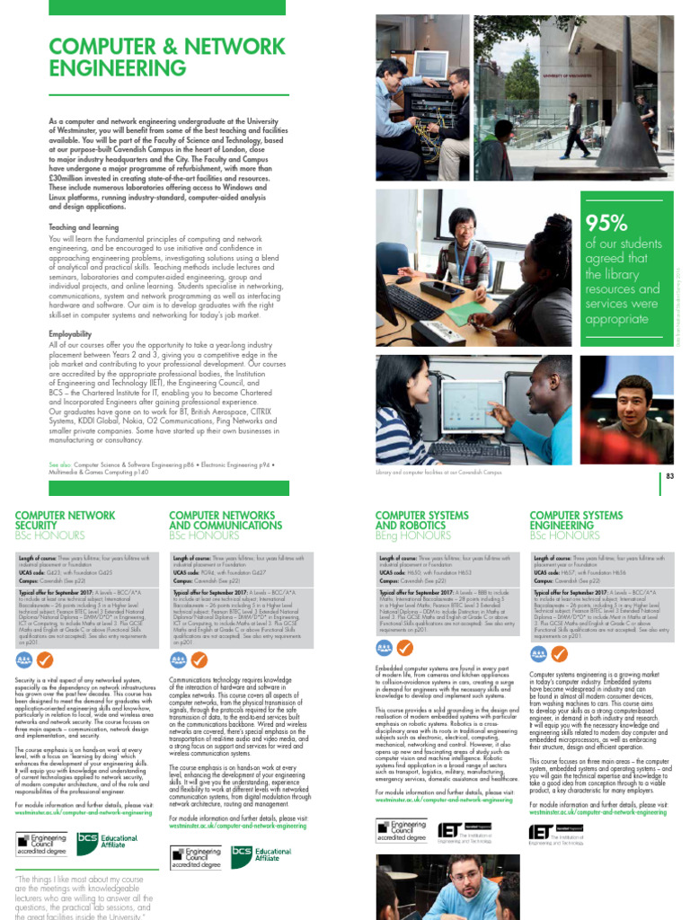 Computer and Network Engineering Undergraduate Courses 2018 19 | PDF ...