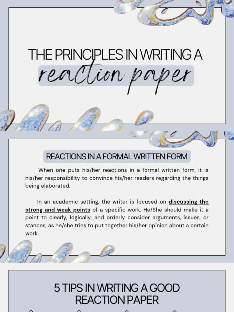Writing Effective Reaction Papers | PDF | Argument | Feeling