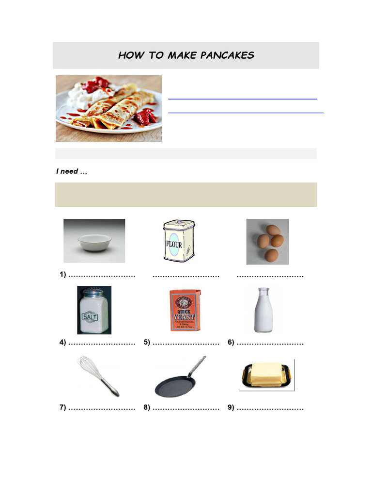 How To Make Pancakes Fun Activities Games Reading Comprehension Exercis ...