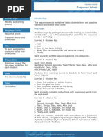 Sequence Words Worksheet for Students | PDF