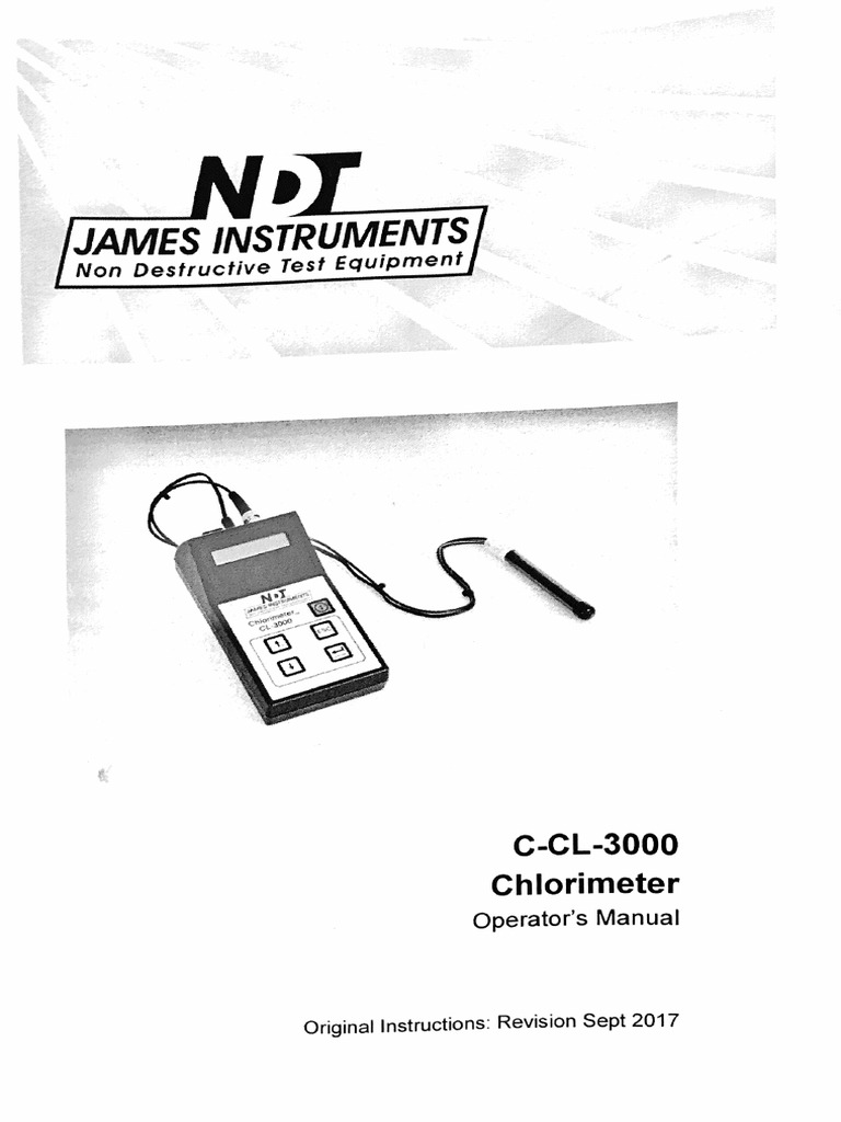 Chlorimeter Manual | PDF