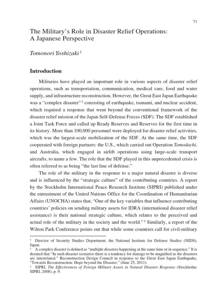 SDF role in disaster | PDF | Emergency Management | Civil Defense