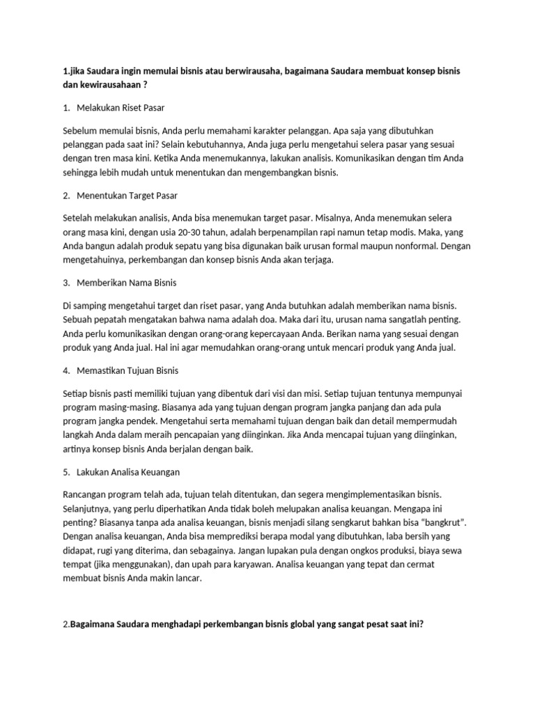 Tugas 1 Pengantar Bisnis Erwin Sunaryo - WPS Office | PDF