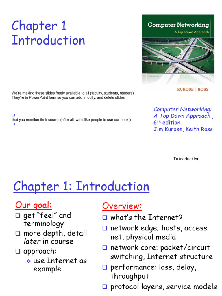Chapter1 Tostudent | PDF | Computer Network | Internet Protocol Suite