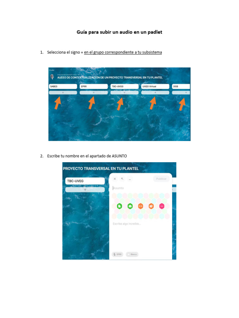 Cómo grabar y subir audio en Padlet | PDF | Informática