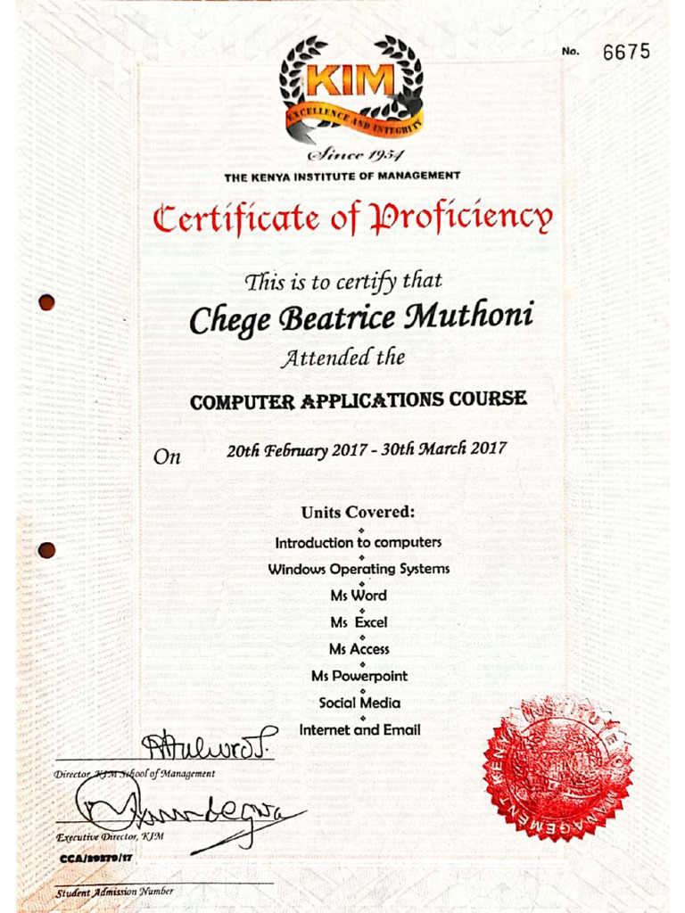 Computer-Certificate | PDF