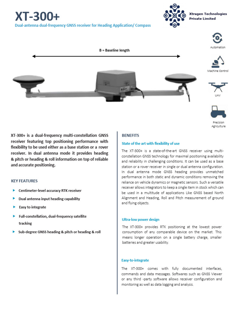 XT-300+ GNSS Heading Receiver-1 | PDF | Global Positioning System ...