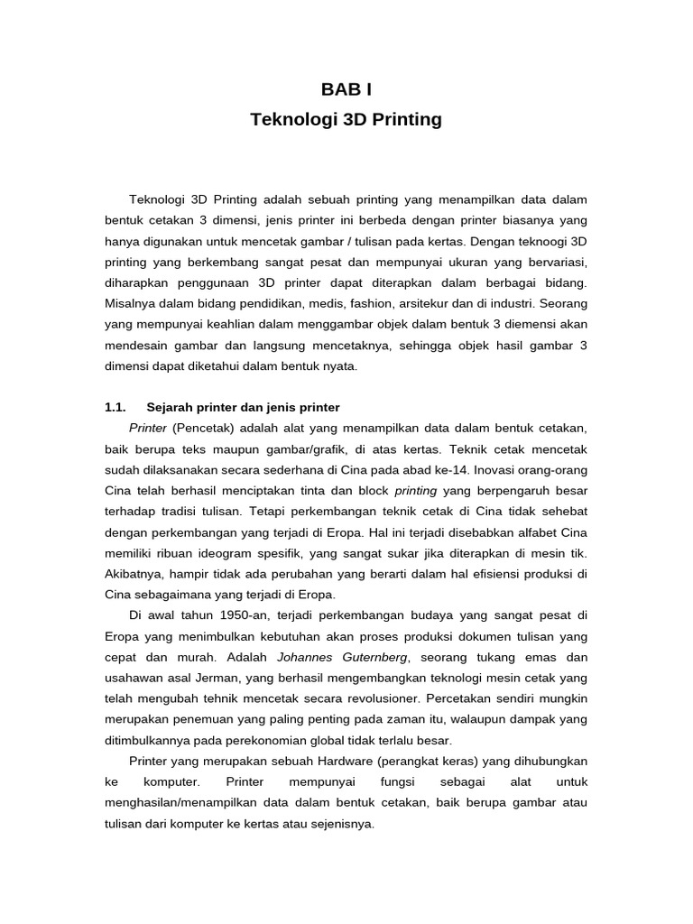 MODUL Teori 3D Printing | PDF | Seni | Teknologi & Rekayasa