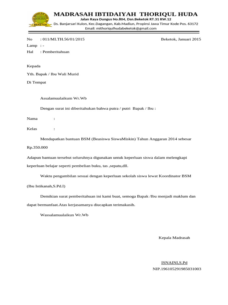 Surat Edaran Study Tour 2024 | PDF | Kesehatan Holistik