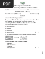 IGCSE Chemistry States of Matter | PDF