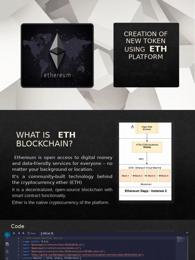 Creating of New Token Using Eth Platform | PDF | Technology & Engineering