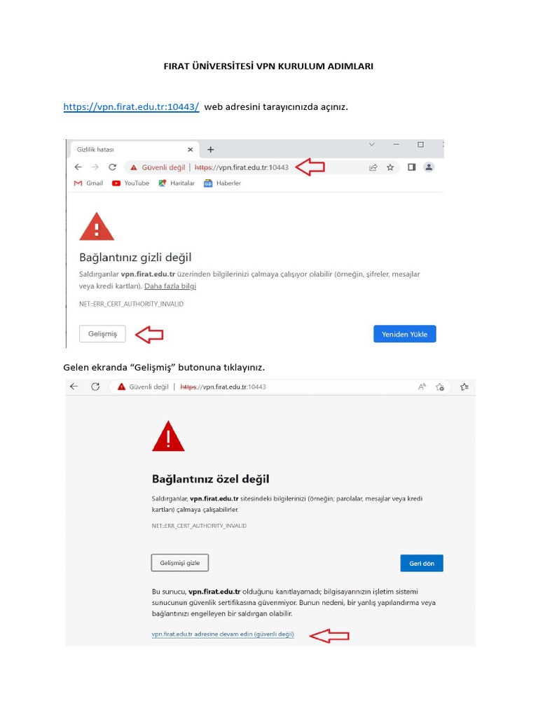 Yeni - VPN - v1 Kurulum Adımları | PDF