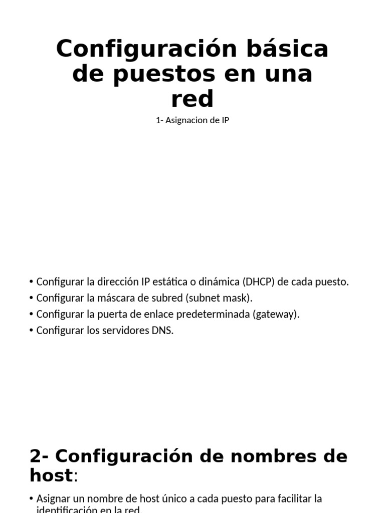 Puestos de Red | PDF | Dirección IP | Protocolos de internet