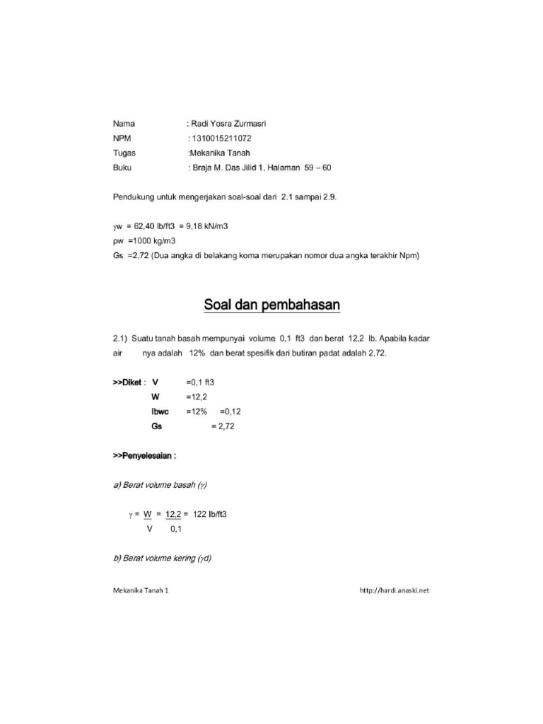 Lat Soal Mektan I | PDF