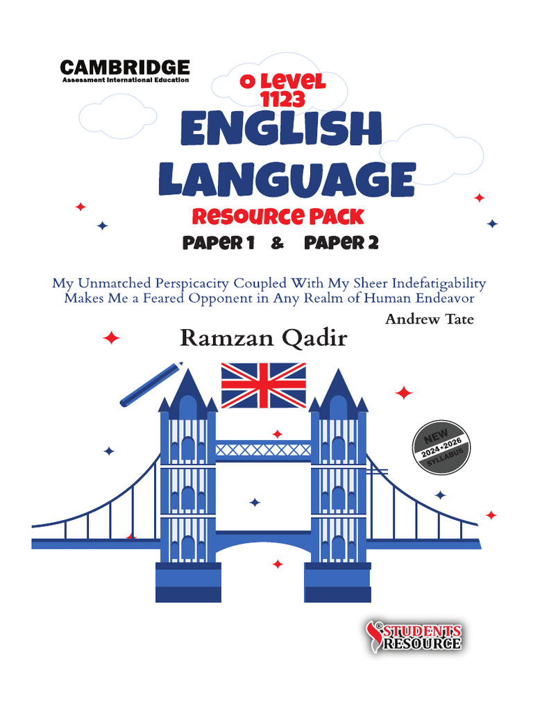 O Level English Workbook 1123 by Sir Ramzan Khan 2024 | PDF | Reading ...