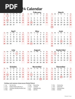 2024 U.S. Natural Gas Trading Calendar | PDF | Public Holiday | Holidays