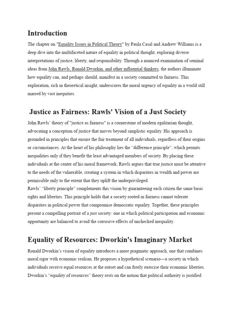 Equality | PDF | Egalitarianism | Justice