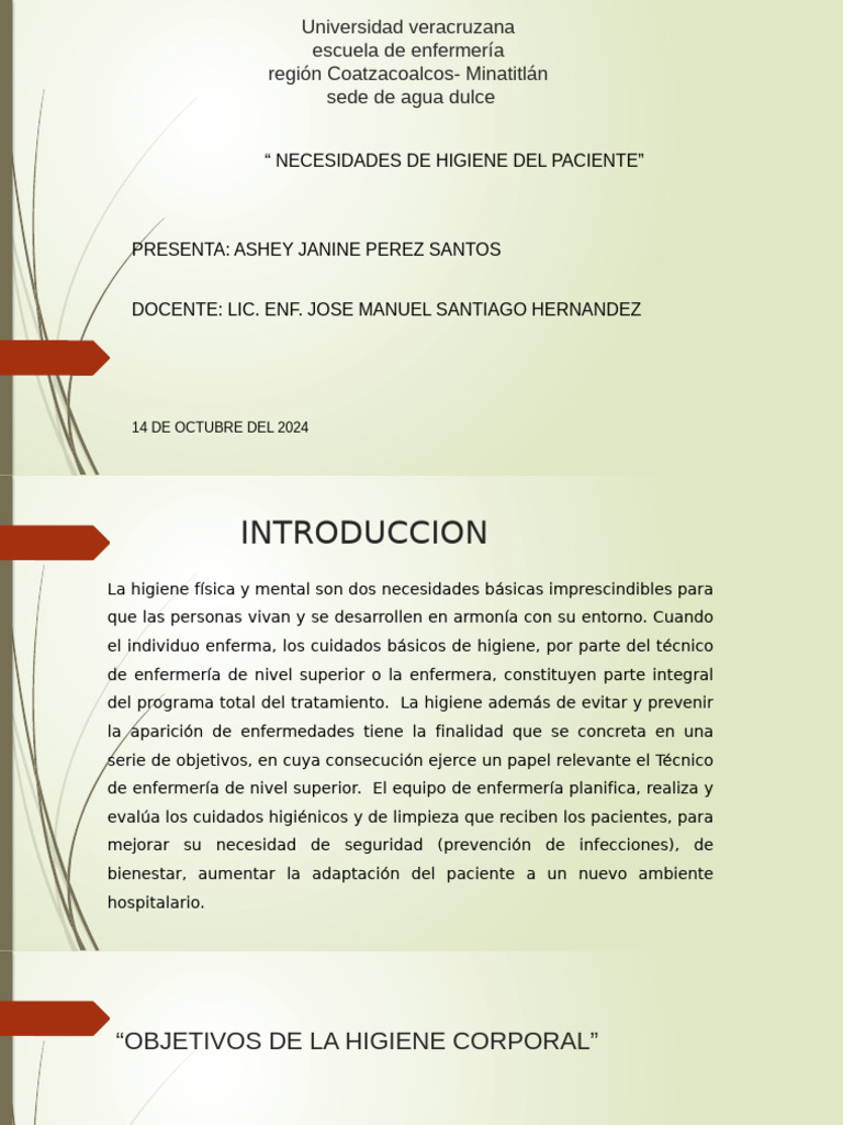 Higiene del Paciente Hospitalizado | PDF | Higiene | Lavado de manos