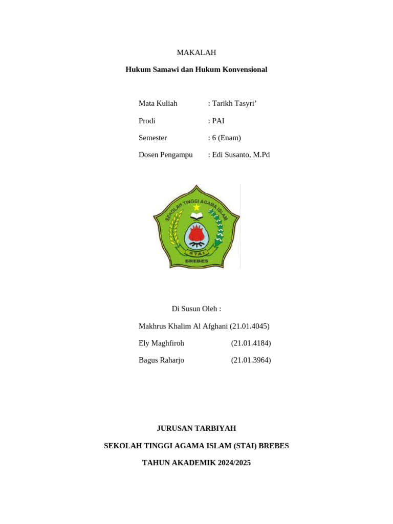 Hukum Samawi Dan Hukum Konvensional | PDF | Agama & Spiritualitas