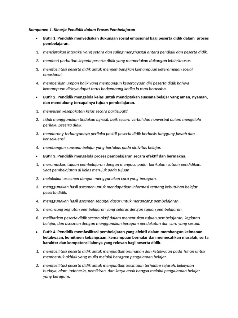 Komponen 1 | PDF | Karier & Perkembangan