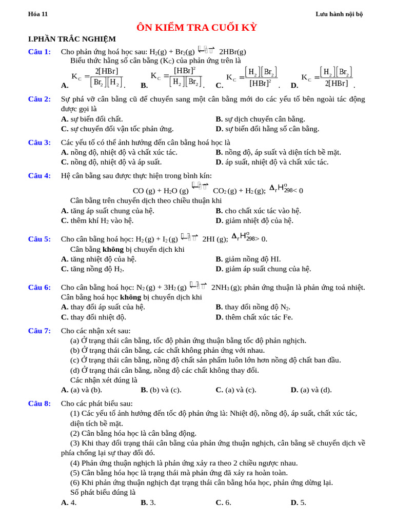 Ôn KTCK 1-K11-2023 | PDF