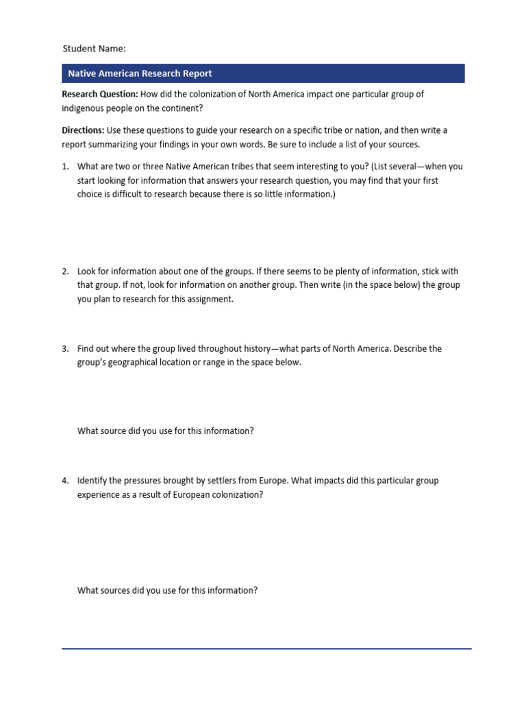 1.2 NativeAmericanResearch Worksheet | PDF | Iroquois | Indigenous ...