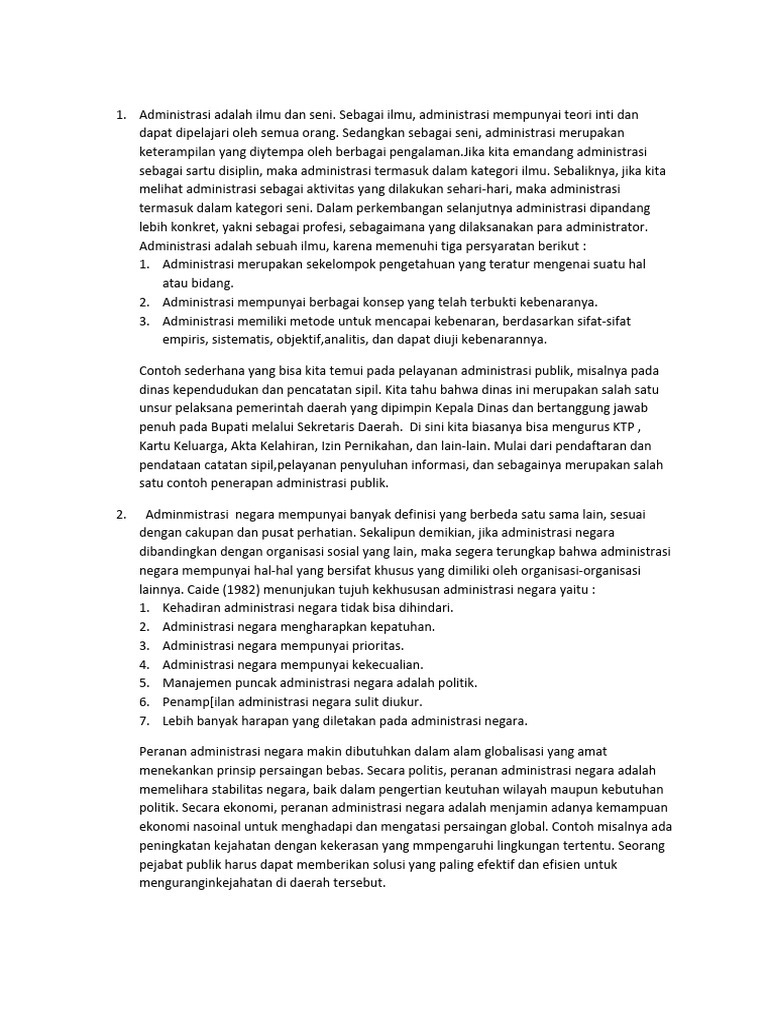 Memahami Administrasi: Ilmu dan Seni | PDF | Politik
