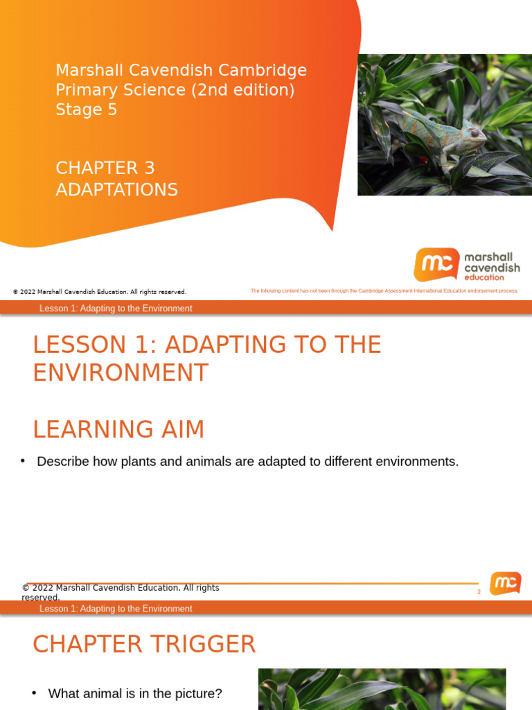 MCE Cambridge Primary Science 2E Stage5 PPT C03 | PDF | Flowers | Predation