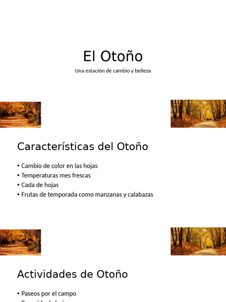 Características del Otoño y su Belleza | PDF
