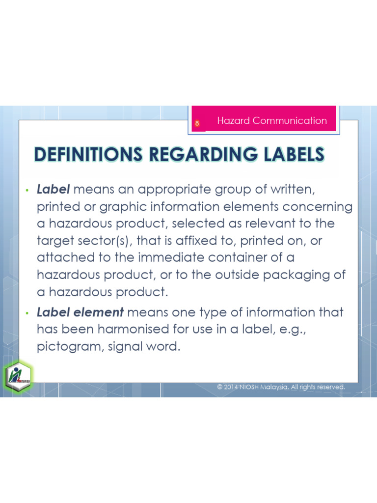 Hazard Labeling Guidelines | PDF | Hazards | Dangerous Goods