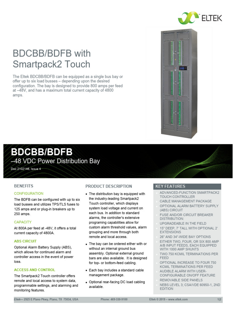 Datasheet - BDCB BBDFB Power Distribution Bay 2102146 v4 | PDF | Usb ...