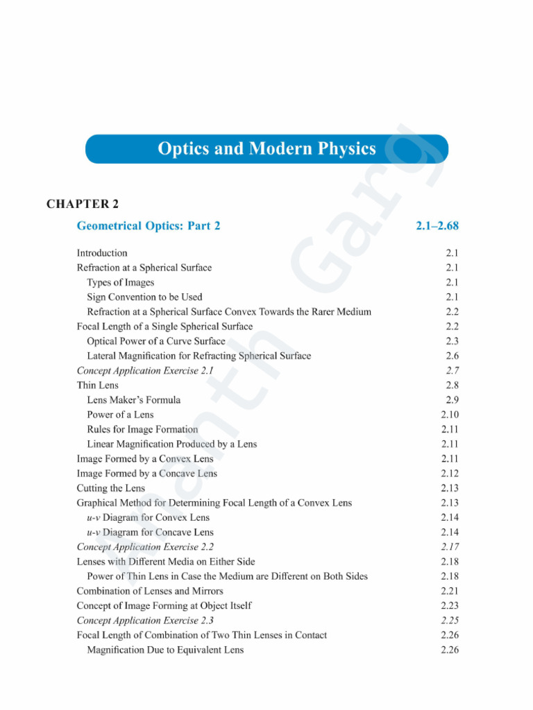 Geometrical Optics Part 2 Chapter | PDF