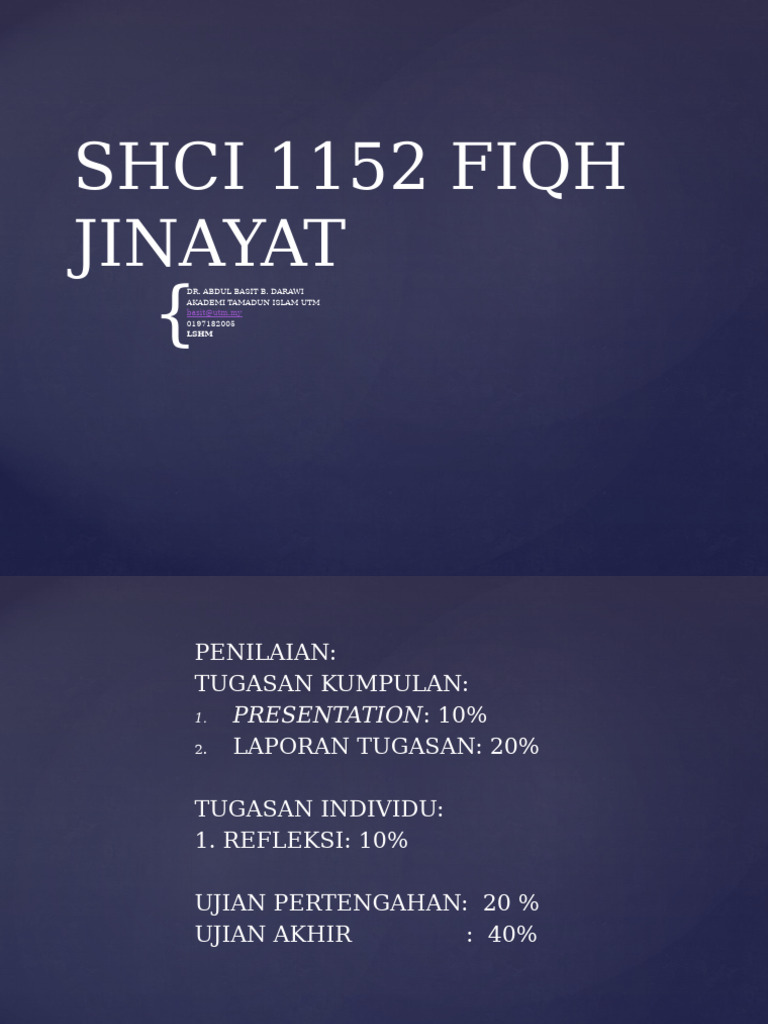 Fiqh Jinayat - Asas Dan Pengenalan | PDF | Agama & Spiritualitas