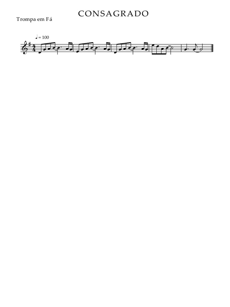 Consagrado - Trompa em Fá | PDF