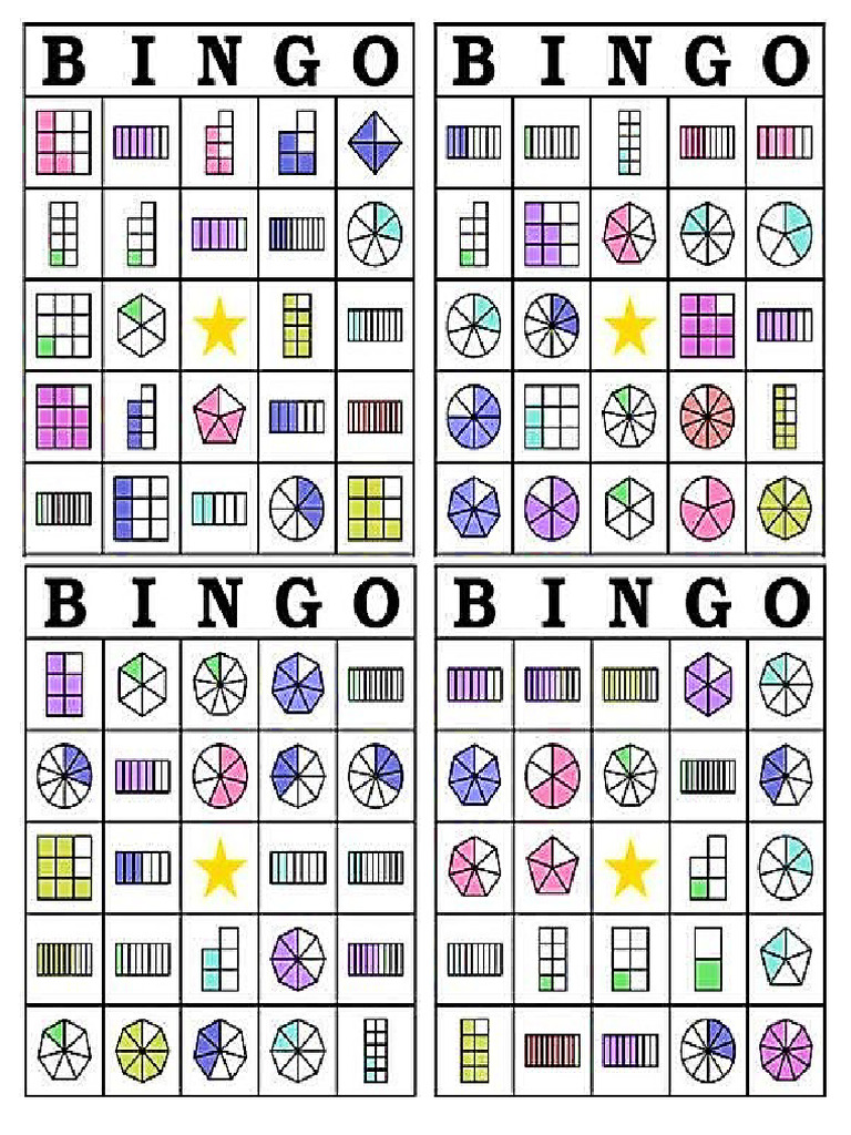 Bingo de Fracciones | PDF