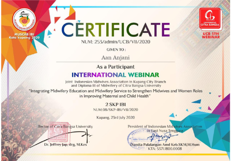 E-Certificate Participants (Aan Anjani) | PDF