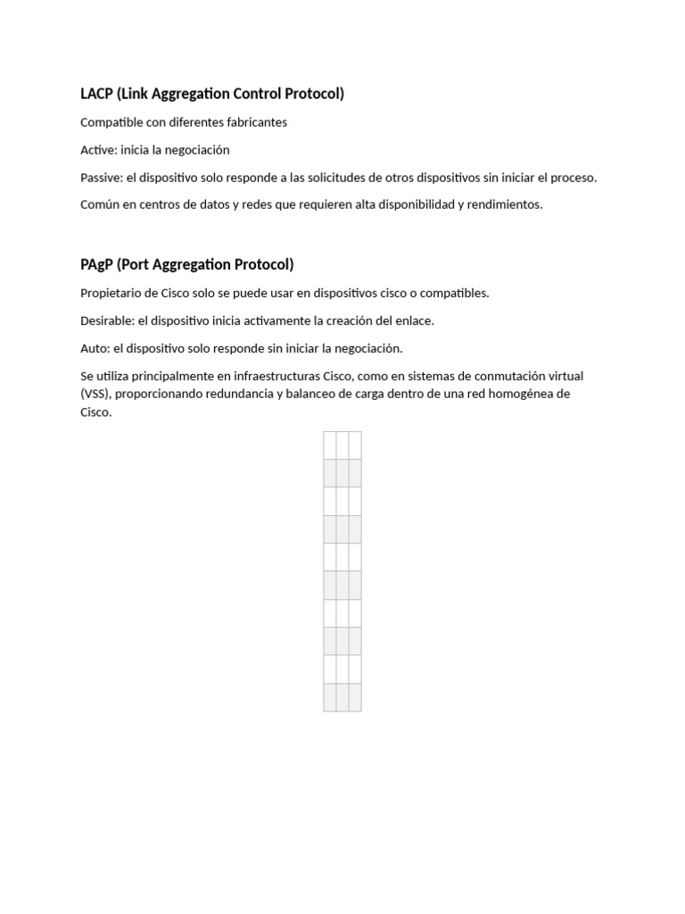 Protocolos LACP y PAgP en Redes | PDF