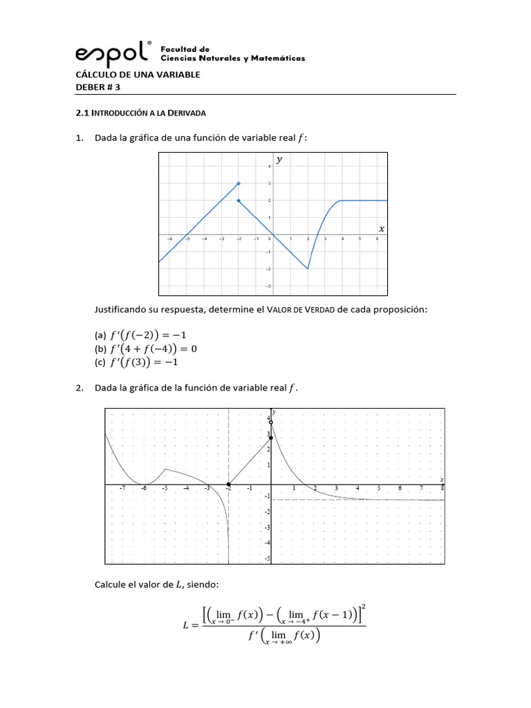 2024 II Pao Cuv Deber 03 | PDF | Derivado | Función (Matemáticas)