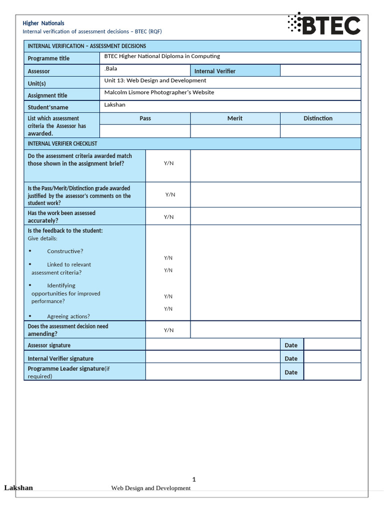 Palaniyandi - Bala-1686823627684-4057-1682578912794-UNIT 13 WDD Assignment | PDF | Domain Name ...