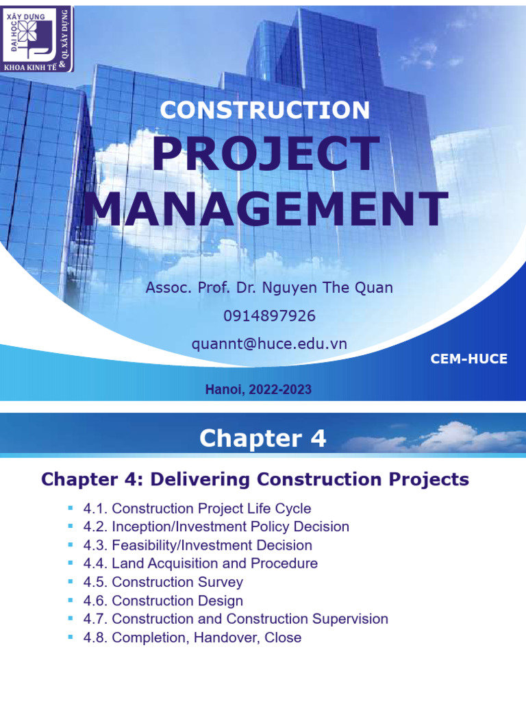 Construction Project Management Guide | PDF | Real Estate Appraisal | Feasibility Study