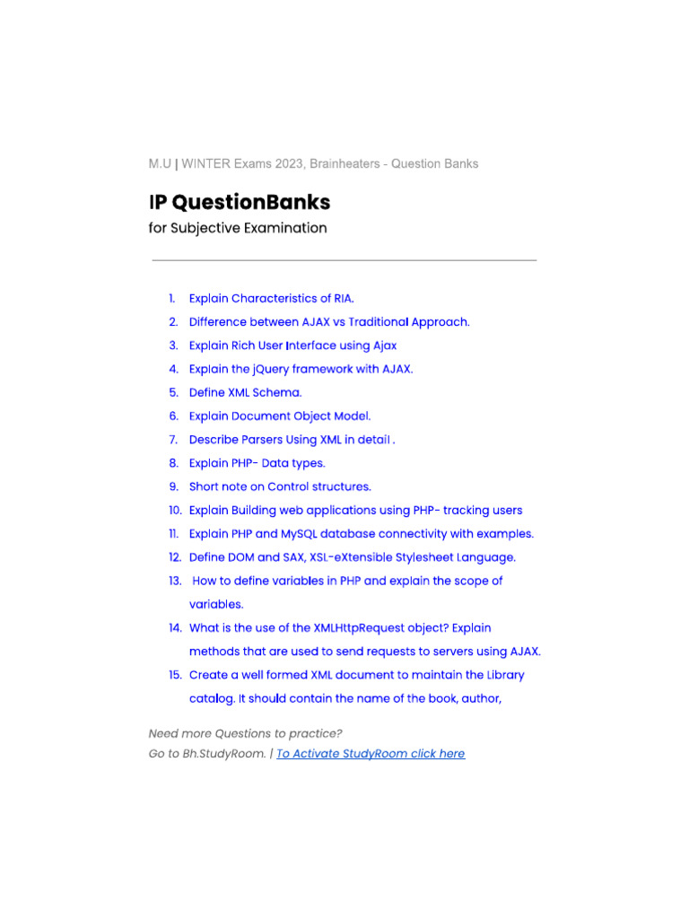 IP IMP Questions For UT2 | PDF