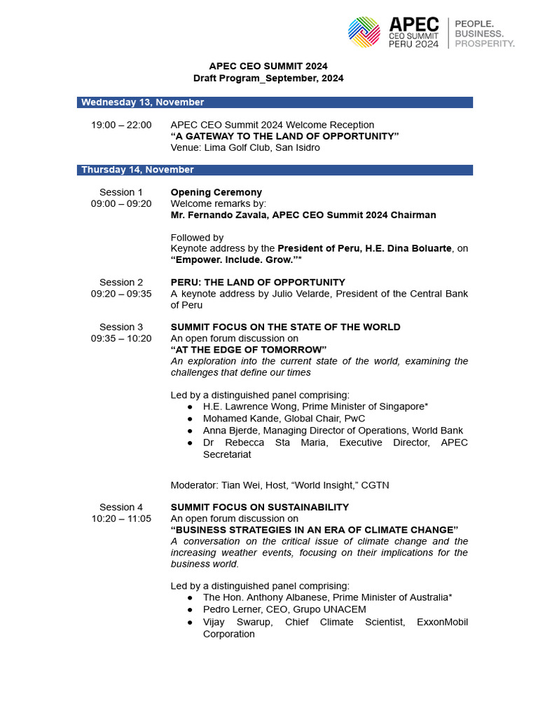 APEC CEO SUMMIT 2024-7 OCTweb | PDF | Asia Pacific Economic Cooperation