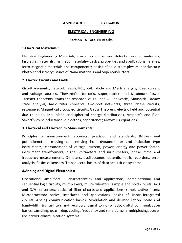 GENCO Syllabus | PDF | Electrical Network | Computer Engineering