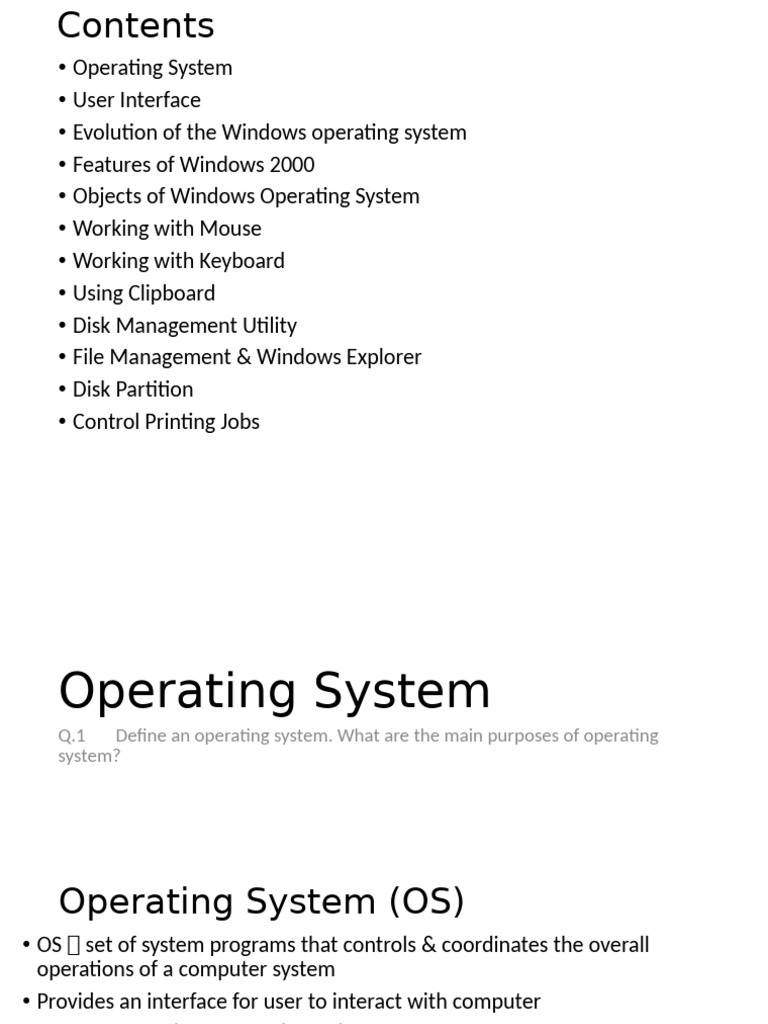 Windows Operating System Edited | PDF | Graphical User Interfaces | Operating System