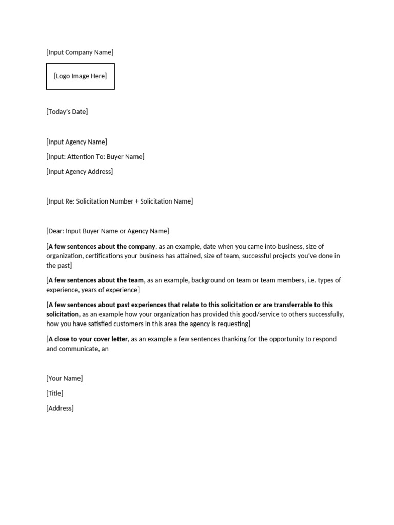 Fillable Government Bid Template | PDF | Addendum | Business