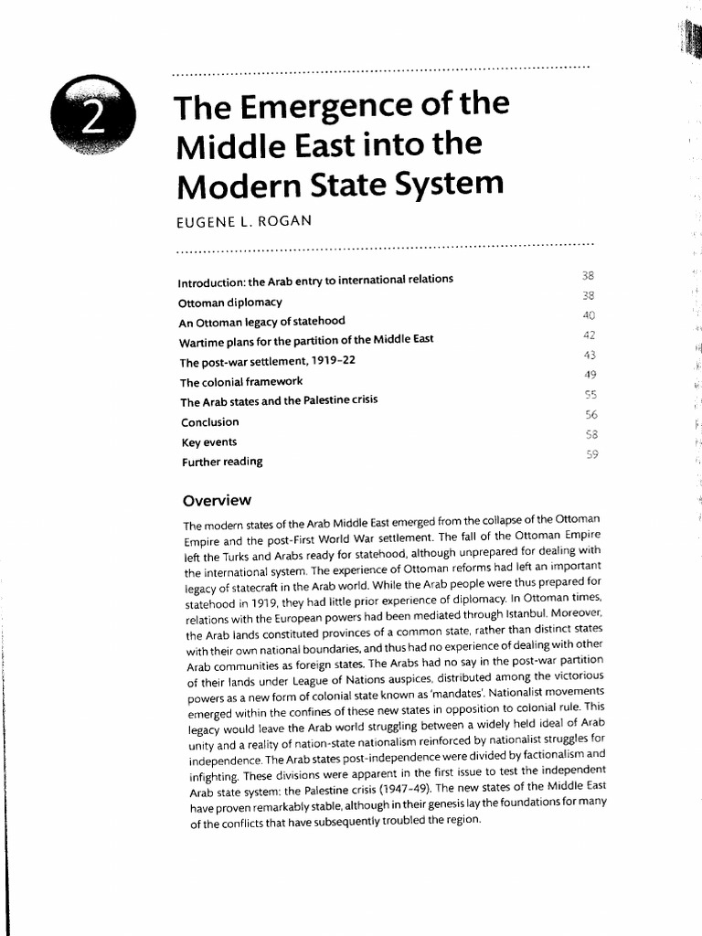 The Emergen Ce of The Middle East Into The Modern State System | PDF