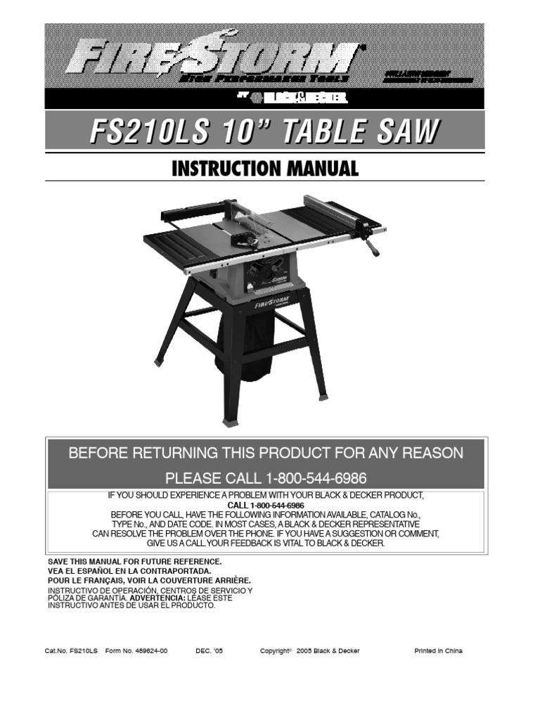 Firestorm Fs210ls | PDF | Screw | Personal Protective Equipment