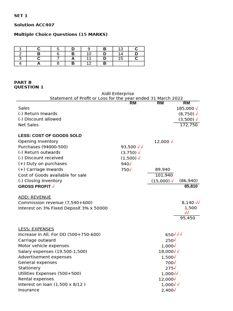 Acc407 - Common Test 2 - Aug22 - SS | PDF | Private Sector | Financial ...
